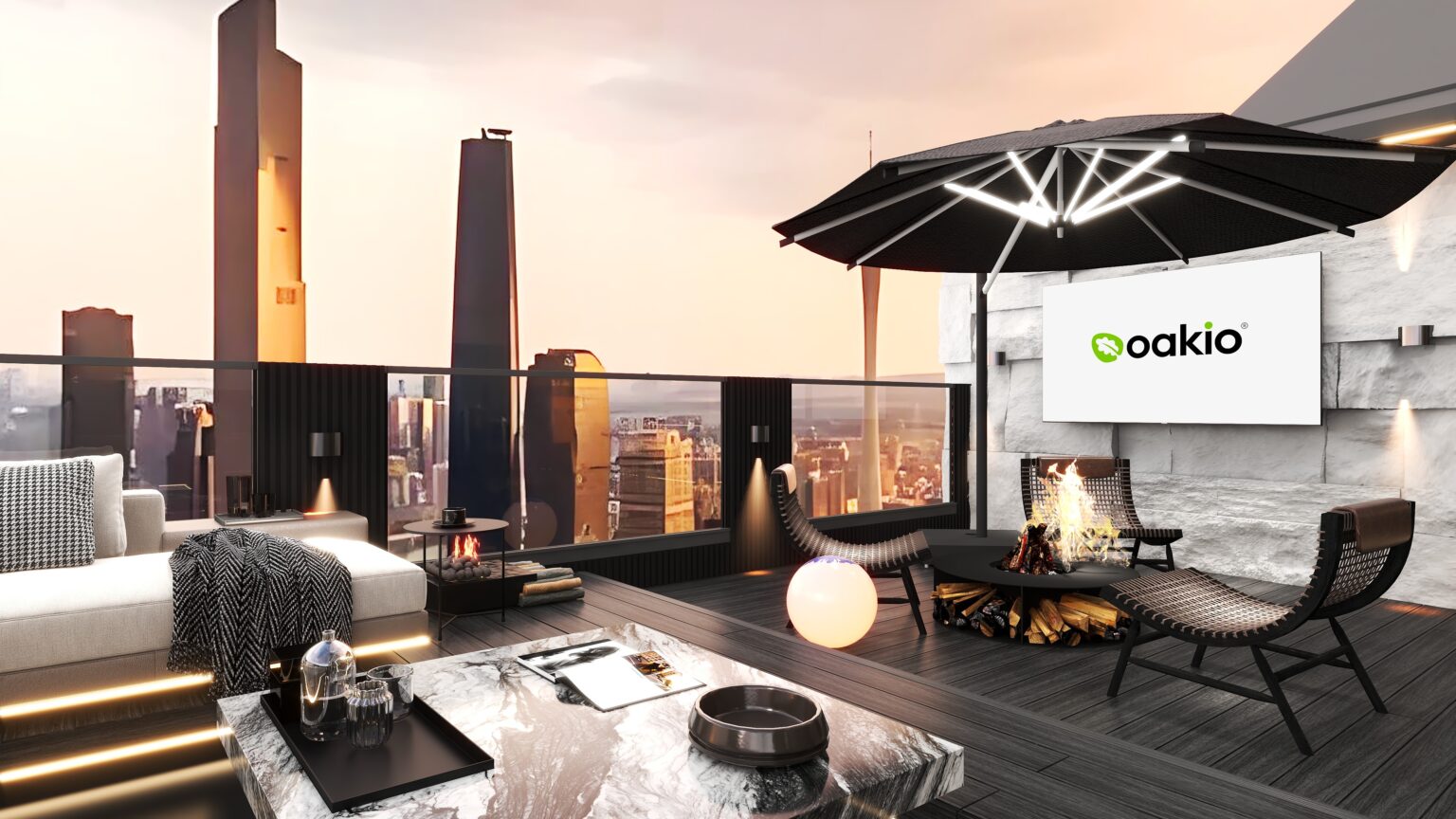 Rooftop Deck Plan - Oakio Plastic Wood Building Materials Company